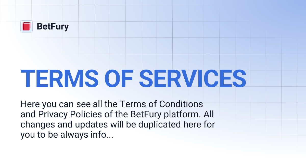 TERMS OF SERVICES | BetFury